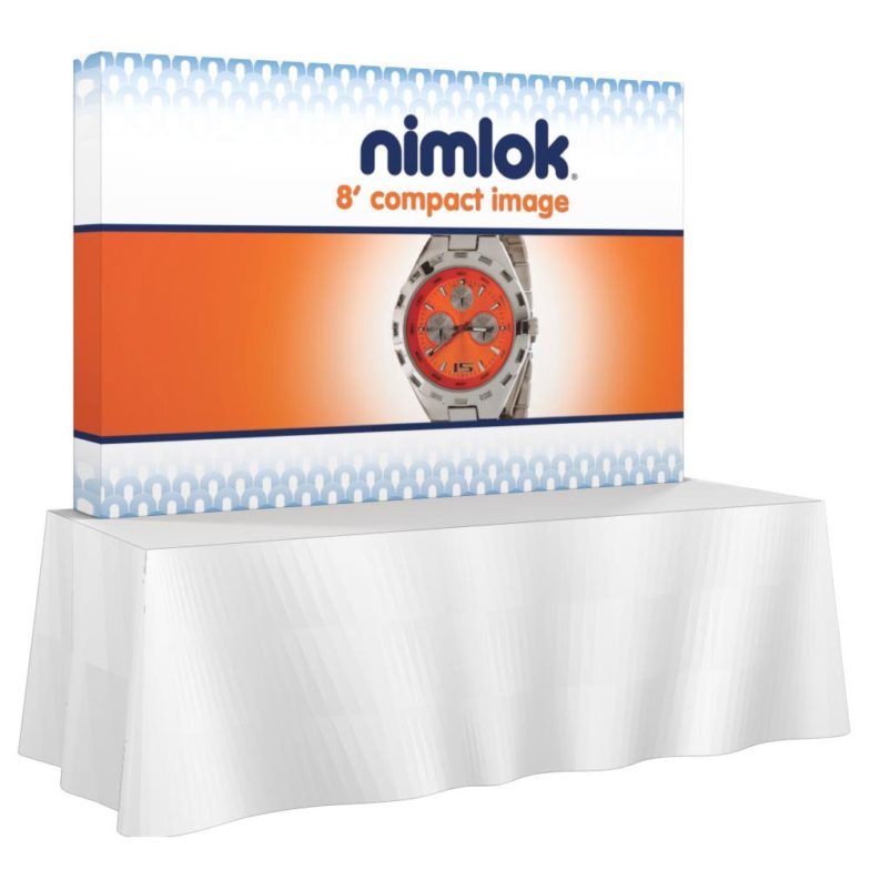 8ft Tension Fabric Pop Up Table Top Display